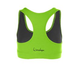 WINSHAPE Damen Sport-Bustier "WVR1", gr&uuml;n, Gr. S, Obermaterial: 90% Baumwolle, 10% Elasthan, BHs