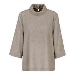 Edles Crinkle-Woll-Blusenshirt, 36 - Champagner, aus Wolle