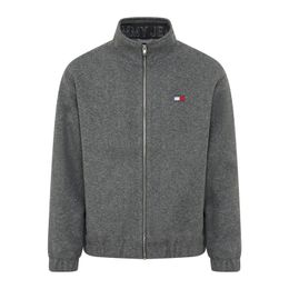 Tommy Jeans Herren Fleecejacke "TJM ESSENTIAL WOOL PADDED"mid grau heather, Gr. M, Web, Obermaterial: 75% Polyester, 25% Wolle, Jacken, relaxed fit,