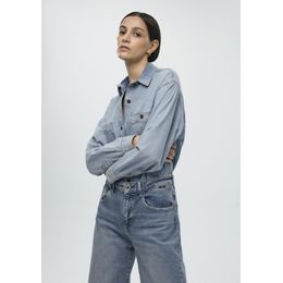 Mavi Damen Jeansbluse "SUSAN", blau, Gr. S, unifarben, 100% Baumwolle, Blusen, Hemd Denim