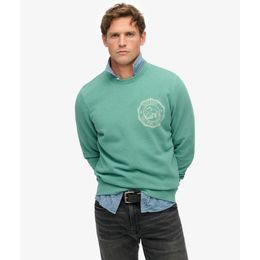 Superdry Herren L&auml;ssiges, Einfarbiges Lo-fi Outdoor Rundhals-sweatshirt Gr&uuml;n - Gr&ouml;&szlig;e: XL 104060750082329E004