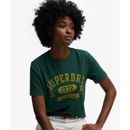 Superdry Damen Vintage Prep T-shirt Green - Gr&ouml;&szlig;e: 36 2102421502411XG8030