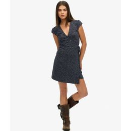 Superdry Damen Athletic Essentials Wickelkleid Navy - Gr&ouml;&szlig;e: 36 2144236000788F4Z030