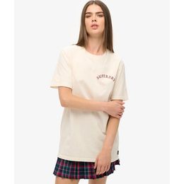 Superdry Damen OverGr&ouml;&szlig;e-t-shirt mit Tattoo-grafik Creme - Gr&ouml;&szlig;e: L 210242150232522C003