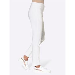 Classic Basics Damen Schlupfhose, wei&szlig;, Gr. 48, unifarben, 72% Viskose, 25% Polyamid, 3% Elasthan, Hosen