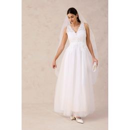 bonprix Brautkleid aus T&uuml;ll und Spitze, wei&szlig;
