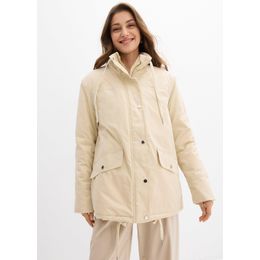 bonprix Leicht wattierter Parka, beige, mit Baumwolle