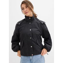 bonprix Blouson, schwarz, mit Baumwolle