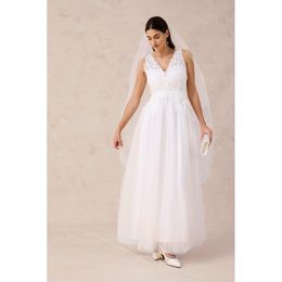 bonprix Brautkleid aus T&uuml;ll und Spitze, wei&szlig;