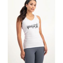 Urban Goddess Yoga & Activewear Sports Top 'Namaste Core Yoga & Pilates' female White size XL/XXL