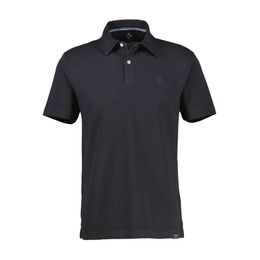 Poloshirt Lerros "Basic Poloshirt mit Brusttasche, unifarben", Herren, Gr. S, schwarz, 100% Baumwolle, ohne Ausschnitt, Shirts