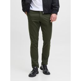 Jack & Jones Chinos JACK & JONES "JPSTMARCO mit Stretchkomfort und schmalem Bein", Herren, Gr. 30, L&auml;nge 34, bunt (duffel bag), Web, Obermaterial: 98% Baumwolle, 2% Elasthan, unifarben, slim fit normal, Hosen, Baumwollmischung, slim fit