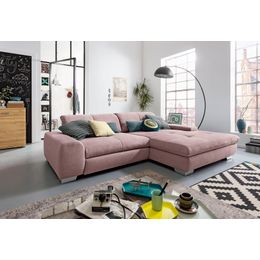 Ecksofa "SO 1200 inkl. Sitztiefen- & R&uuml;ckenverstellung f&uuml;r hohen Sitzkomfort", lila (pastellviolett gba 8), B:276cm H:89cm T:198cm, 100% Polyester, SET ONE BY Musterring, Sofas, Ecksofa, wahlweise mit Bettfunktion und Stauraum, L-Form, auch in Cord Bezug, Topseller