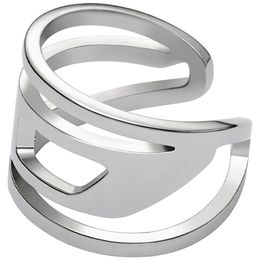Ohrklemme Diesel "Schmuck Geschenk Edelstahl Ohrringe Earcuff", silber (edelstahlfarben), Ohrringe, Damen, Edelstahl