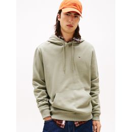 Hoodie Tommy Jeans "TJM REGULAR FLAG", Herren, Gr. 3XL, utility sage, Sweatware, Obermaterial: 80% Baumwolle, 20% Polyester, regular fit, breiter Bund, Sweatshirts Hoodie, mit bestickten Markenlogo auf Brusth&ouml;he