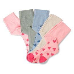 Tchibo - 5 Kinder-Strumpfhosen - Gr. 62/68 - blau