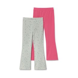 Tchibo - 2 Kinder-Flared-Leggings - M&auml;dchen - Gr. 98/104 - grau