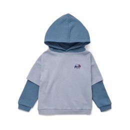 Tchibo - Kinder-Hoodie mit angerauter Innenseite - Jungen - Gr. 122/128 - blau