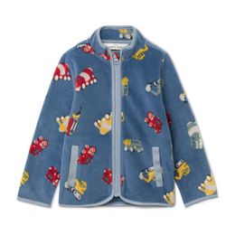 Tchibo - Kinder-Fleecejacke - Jungen - Gr. 98/104 - blau/print