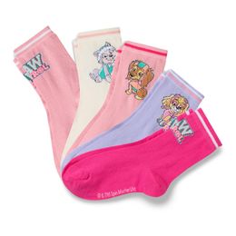 Tchibo - 5 Paar Kinder-Socken &raquo;Paw Patrol&laquo; - M&auml;dchen - Gr. 27-30 - creme/jacquard
