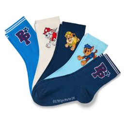 Tchibo - 5 Paar Kinder-Socken &raquo;Paw Patrol&laquo; - Jungen - Gr. 31-34 - dunkelblau/jacquard