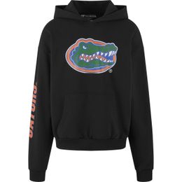 Kapuzenpullover "Upscale by Mister Tee Florida Gators Multi Logo Oversize Hoody", Herren, Gr. M, schwarz, 100% Baumwolle, UPSCALE BY MISTER TEE, mehrfarbig, normal, ohne Ausschnitt, Pullover Kapuzenpullover