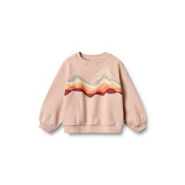 Sweater Wheat "Wheat Sweatshirt L/S Eliza", M&auml;dchen, Gr. 104, rose dust, 100% Baumwolle, bedruckt, Rundhals, Sweatshirts Sweater