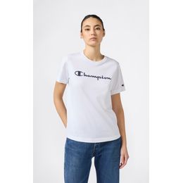 T-Shirt Champion, Damen, Gr. M (40), wht, ns, Obermaterial: 100% Baumwolle, Rundhals, Shirts T-Shirt, klassischer Schnitt, sportlicher Stil, aus Baumwolle