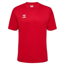 Trainingsshirt Hummel "HMLESSENTIAL JERSEY S/S", Damen, Gr. L, rot (true rot), Trikot, Obermaterial: 100% Polyester, unifarben, Basic normal, Rundhals, Shirts, sportliche Passform, Kurzarm, schnell trocknend, atmungsaktiv