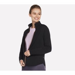 Trainingsjacke Skechers "Women's Jacket", Damen, Gr. M (38/40), schwarz, Jersey, Obermaterial: 97% Polyester, 3% Elasthan, Jacken Trainingsjacke