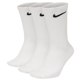 Nike Everyday Lightweight Crew Socks (3 Pairs) Bekleidung Unisex wei&szlig; L
