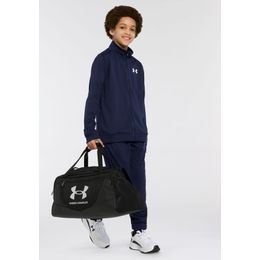Trainingsanzug Under Armour "UA RIVAL KNIT TRACK SUIT", Jungen, Gr. S, wei&szlig; (midnight navy, midnight navy, wei&szlig;), Obermaterial: 100% Polyester, Sportanz&uuml;ge Trainingsanzug, F&uuml;r Kinder - Material innen weich angeraut
