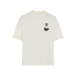T-Shirt Timberland "TAKE A HIKE BACK GRAPHIC SS TEE", Herren, Gr. L, vintage wei&szlig;, Obermaterial: 100% Baumwolle, Shirts T-Shirt