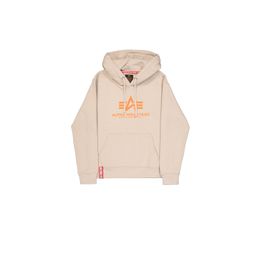 Hoodie Alpha Industries "Basic Hoodie BL", Herren, Gr. M, beige (organic beige), Obermaterial: 80% Baumwolle, 20% Polyester, regular fit, Sweatshirts Hoodie