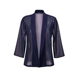 Jackenblazer GOLDNER "Blaue leichte Jacke mit Schalkragen, Halbarm", Damen, Gr. 48, gr&uuml;n (marine), Obermaterial: 100% Polyester PES., figurumspielend, Sonstiges, Blazer, Perfekt f&uuml;r Kleider
