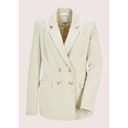 Madeleine Mode Jackenblazer MADELEINE "Cordblazer Moderner Businessblazer mit Reverskragen", Damen, Gr. 44, wei&szlig; (perlwei&szlig;), Obermaterial: 97% Polyester PES. 3% Elasthan EL., Modern, Blazer, Cordoptik