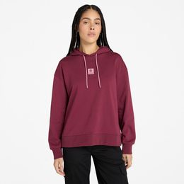 Kapuzensweatshirt Timberland "STACK LOGO Loop Back Hoodie", Damen, Gr. L, burgundy, Obermaterial: 80% Baumwolle, 20% Polyester. Futter: 100% Baumwolle, Sweatshirts