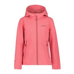 Softshelljacke Icepeak "Icepeak KOBRYN JR", Kinder, Gr. 176, pink, Softshell, Obermaterial: 95% Polyester, 5% Elasthan, normal, Jacken Softshelljacke, wasserabweisend, mit Kapuze, atmungsaktiv, mit Rei&szlig;verschluss