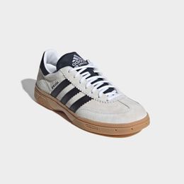 Hallenschuh adidas Performance "HANDBALL SPEZIAL", Herren, Gr. 43, beige (cloud wei&szlig;, core schwarz, ftwr wei&szlig;), Leder, Synthetik, Schuhe Hallenschuh, Handballschuh