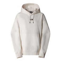 Kapuzensweatshirt The North Face "W ESSENTIAL OVERSIZE HOODIE", Damen, Gr. L, wei&szlig; dune, Obermaterial: 68% Baumwolle, 32% Polyester, Sweatshirts, sportlicher Stil, w&auml;rmend, mit Kapuze, aus Baumwolle und Polyester