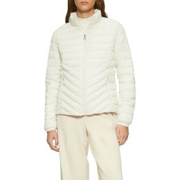 Steppjacke s.Oliver, Damen, Gr. 36, wei&szlig; (sanftes wei&szlig;), Steppware, Obermaterial: 100% Polyester. Futter: 100% Polyester, unifarben, regular fit taillenbedeckt, Rundhals, elastischer Bund, Jacken Steppjacke, mit Rei&szlig;verschluss und Stehkragen