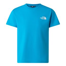 T-Shirt The North Face "TEEN SIMPLE DOME REGULAR SS TEE", M&auml;dchen, Gr. L (146/152), meridian blau, Jersey, Obermaterial: 60% Baumwolle, 40% Polyester, Rundhals, abgesteppt, Shirts T-Shirt, f&uuml;r Jugendliche, sportlicher Stil, Kurzarm, mit Rundhalsausschnitt