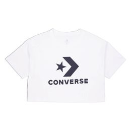 T-Shirt Converse "STAR CHEVRON BOXY T-SHIRT", Damen, Gr. L (40), wei&szlig;, Obermaterial: 100% Baumwolle, Shirts T-Shirt