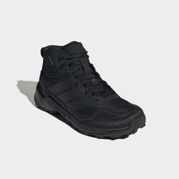 Wanderschuh adidas terrex "TERREX EASTRAIL 3 MID CLIMAPROOF", Herren, Gr. 44,5, core schwarz, carbon, grau four, Synthetik, Textil, Schuhe Wanderschuh, wasserdicht