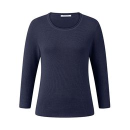 Peter Hahn - Rundhals-Pullover, blau, Gr. 42 / M - Baumwolle