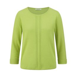 Peter Hahn - Rundhals-Pullover, gr&uuml;n, Gr. 46 / L - Baumwolle