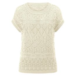 Peter Hahn - &Auml;rmelloser Pullover, weiss, Gr. 38 / S - Baumwolle