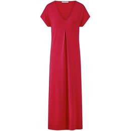 Peter Hahn - Kleid mit V-Ausschnitt, rot, Gr. 46 / L