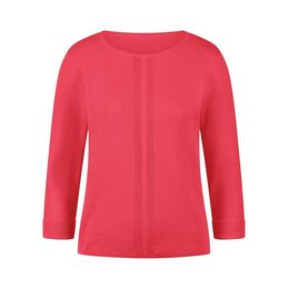 Peter Hahn - Rundhals-Pullover, rot, Gr. 44 / L - Baumwolle