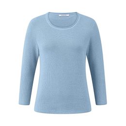 Peter Hahn - Rundhals-Pullover, blau, Gr. 38 / S - Baumwolle